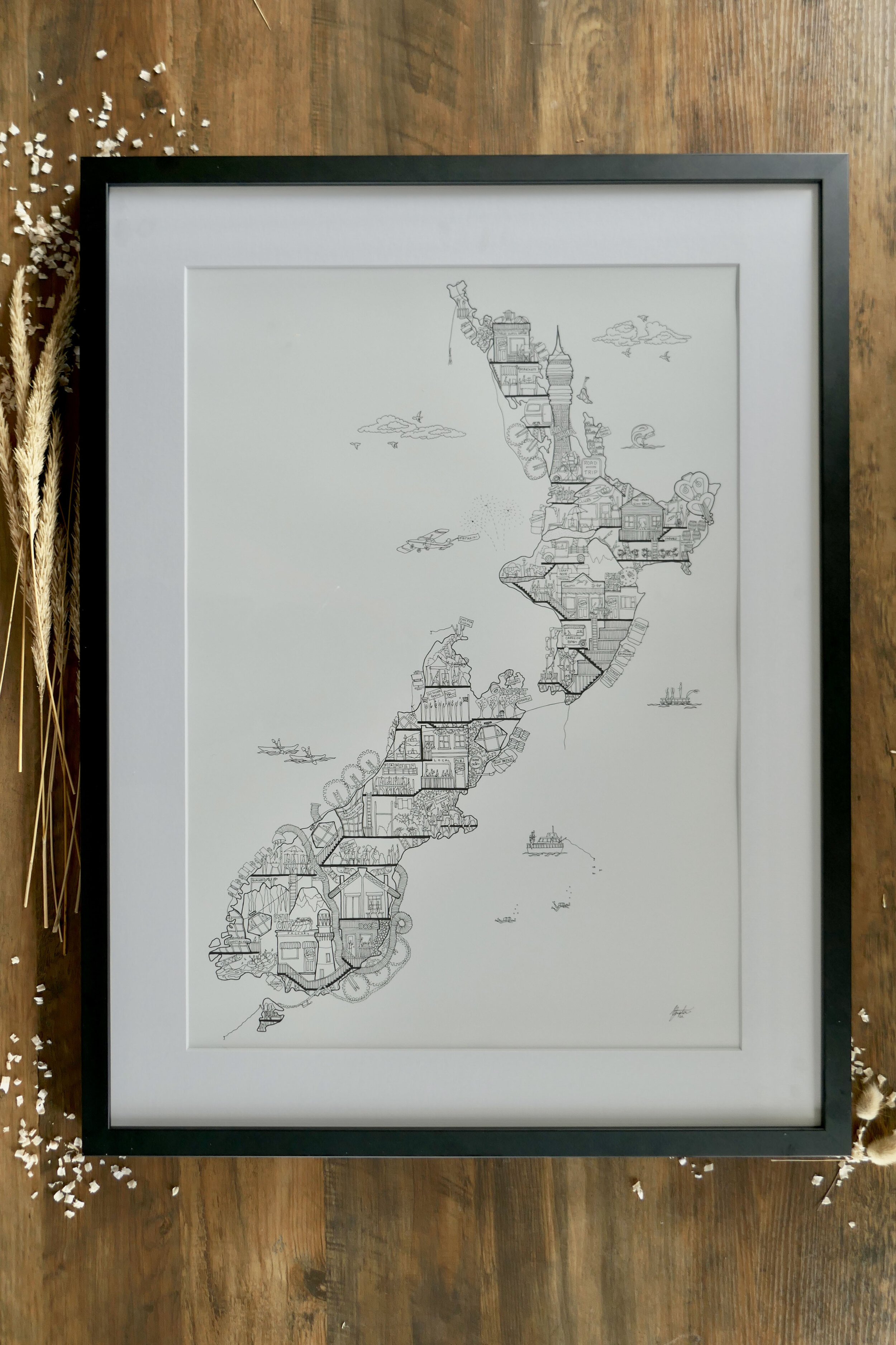 'B E Y O N D' Original Artwork - A1 Size Framed — Ellie Compton