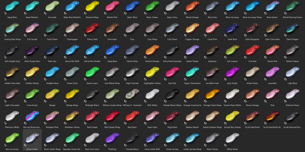 Metallic Car Paint Colors