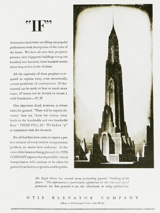 Print Advertisements by Otis Elevator Company — Elevator Scene | Cab ...