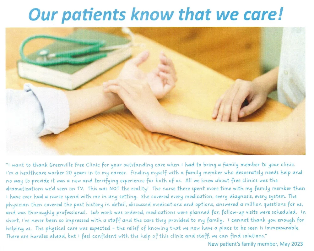 Medical Services — Greenville Free Medical Clinic