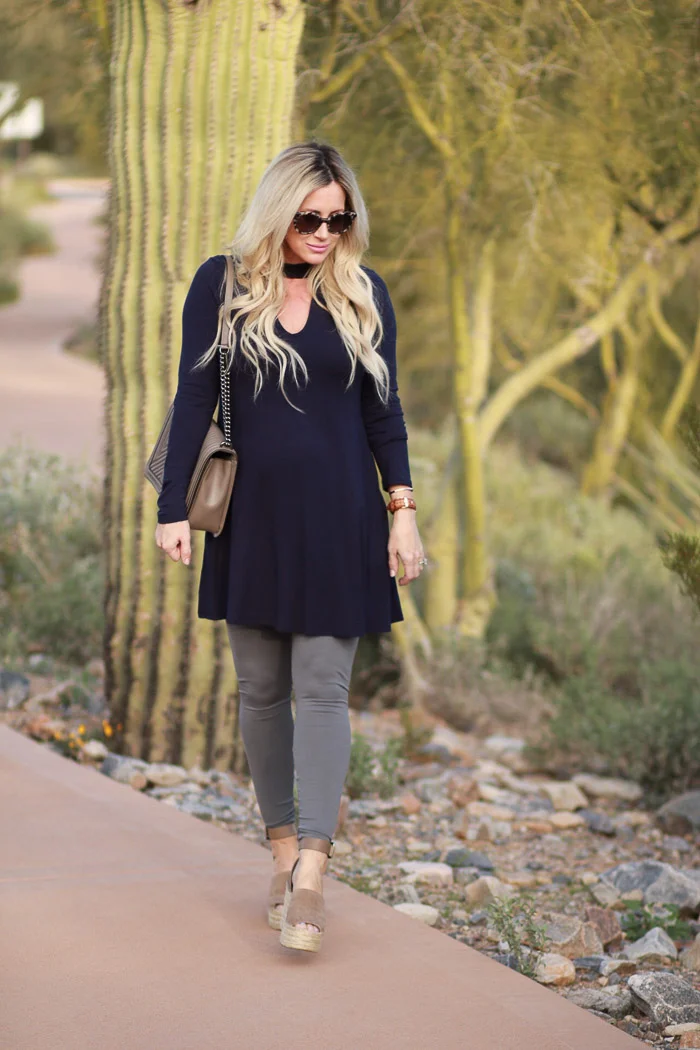 How to Style Faux Leather Maternity Leggings — Live Love Blank