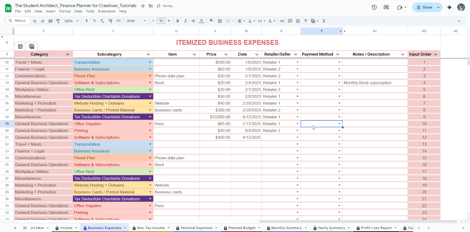 How to Hide and Unhide Columns You Don’t Need in the Finance Planner ...