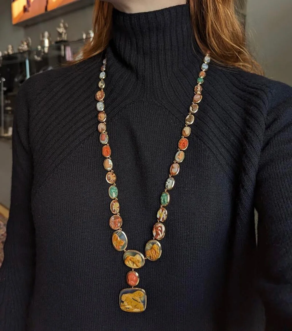 Sardonyx Cameo and Gold Necklace, English circa 1820 — Simon Teakle
