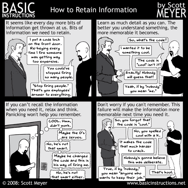 How to Retain Information — Basic Instructions
