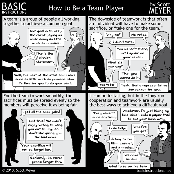 How to Be a Team Player — Basic Instructions