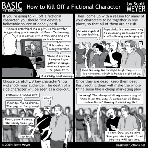 How to Kill Off a Fictional Character — Basic Instructions