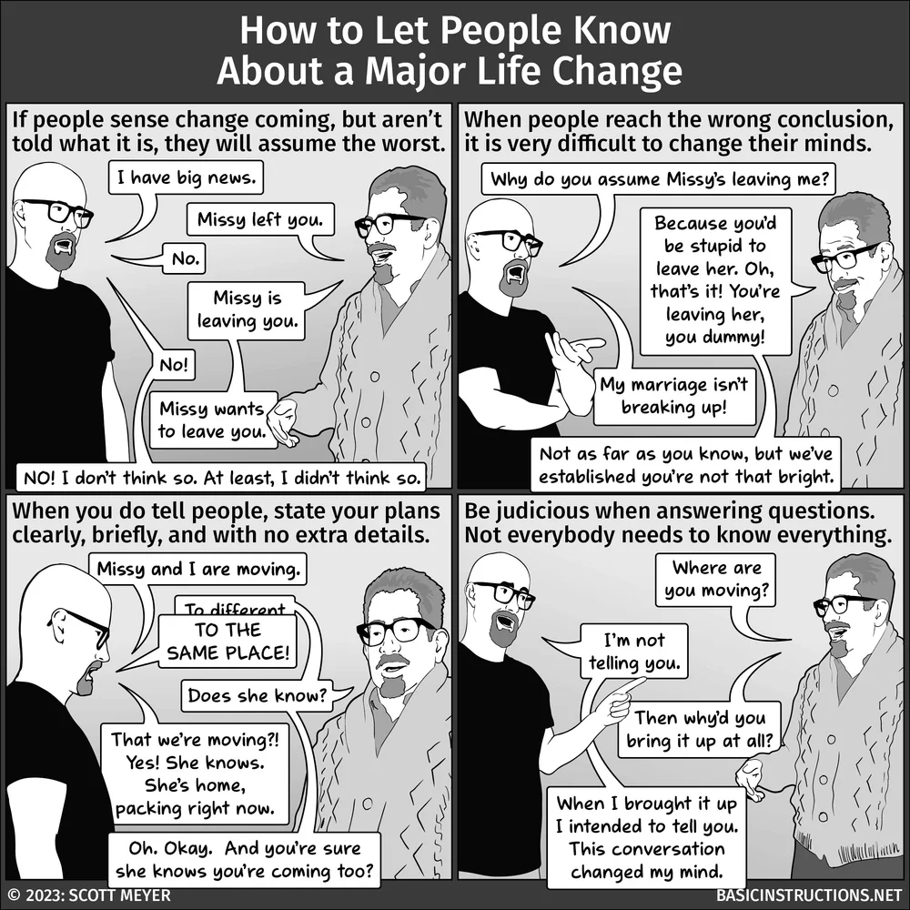 How to Let People Know About a Major Life Change — Basic Instructions