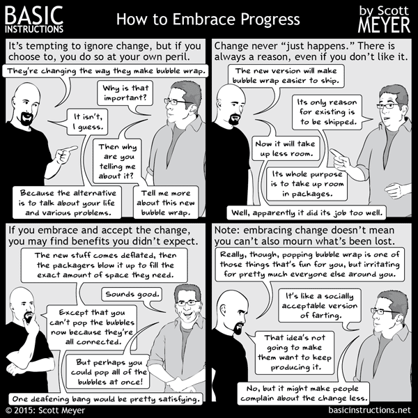 How to Embrace Progress — Basic Instructions