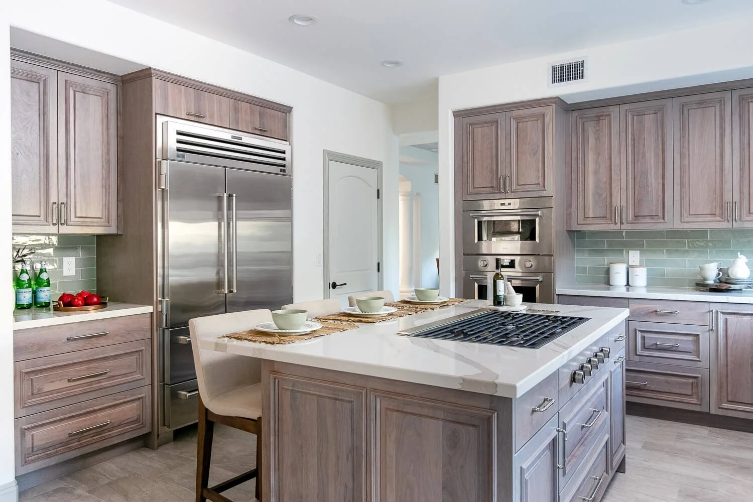 Custom Kitchen Design Packages | Dramatic Tile Backsplash | High End ...