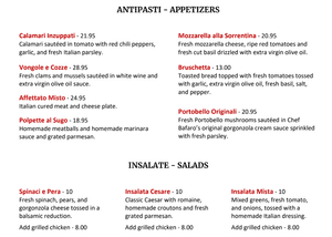Menu — Il Paesano Ristorante Italiano