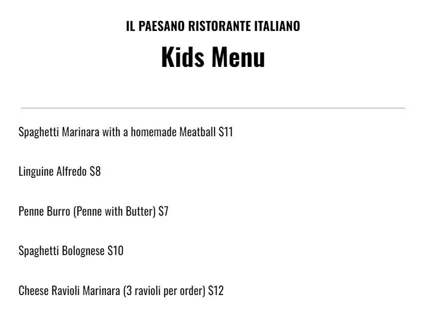 Il Paesano Ristorante Italiano