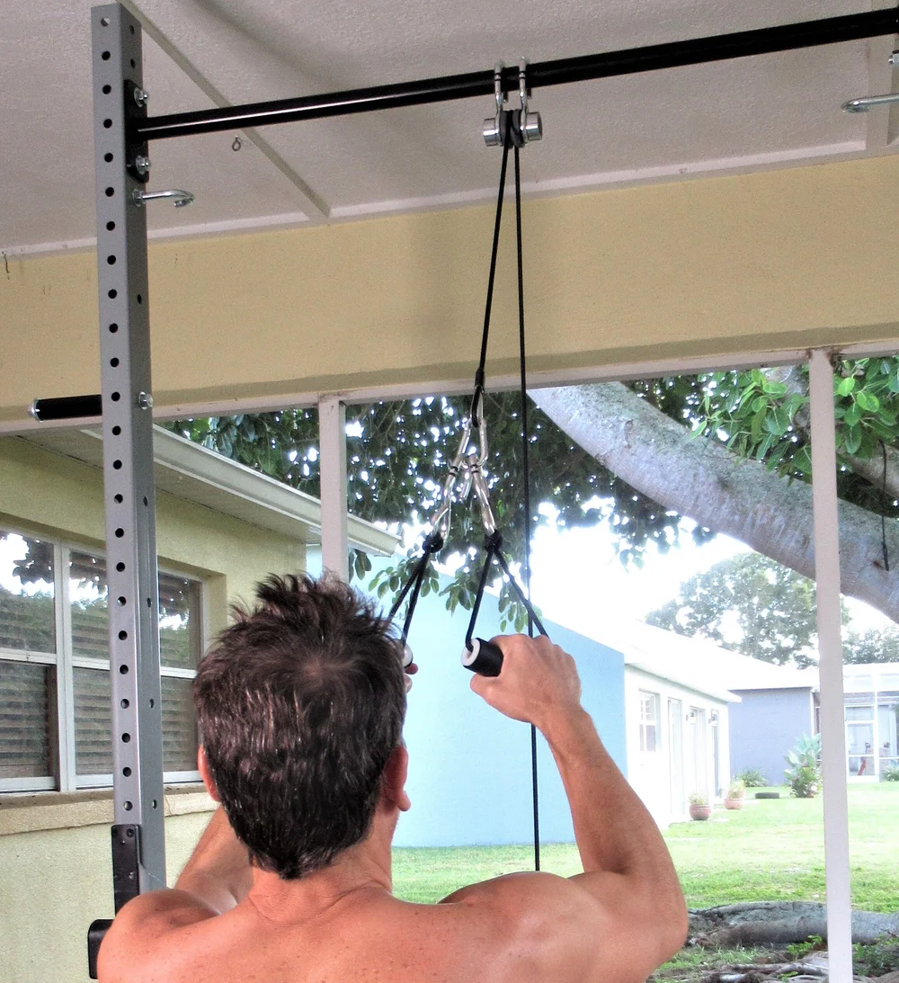 Lat Pulldown Cable Pulley Machine Diy Low Row Homemade Lat Pulldown ...