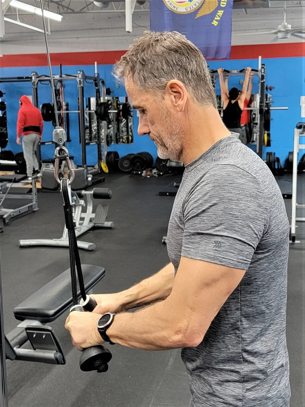 Triceps Pushdown Rope Triceps Extension Rope FitBar Grip, Obstacle,