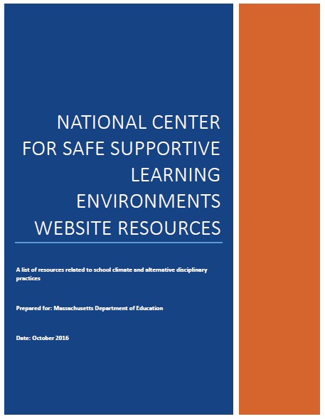 National Center for Safe Supportive Learning Environments Website ...