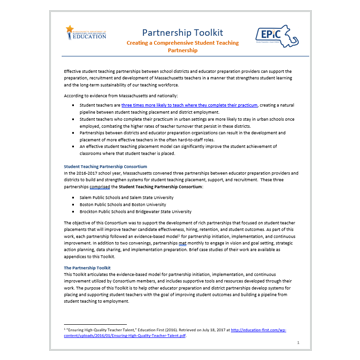 Building & Sustaining a Comprehensive Student Teaching Partnership ...