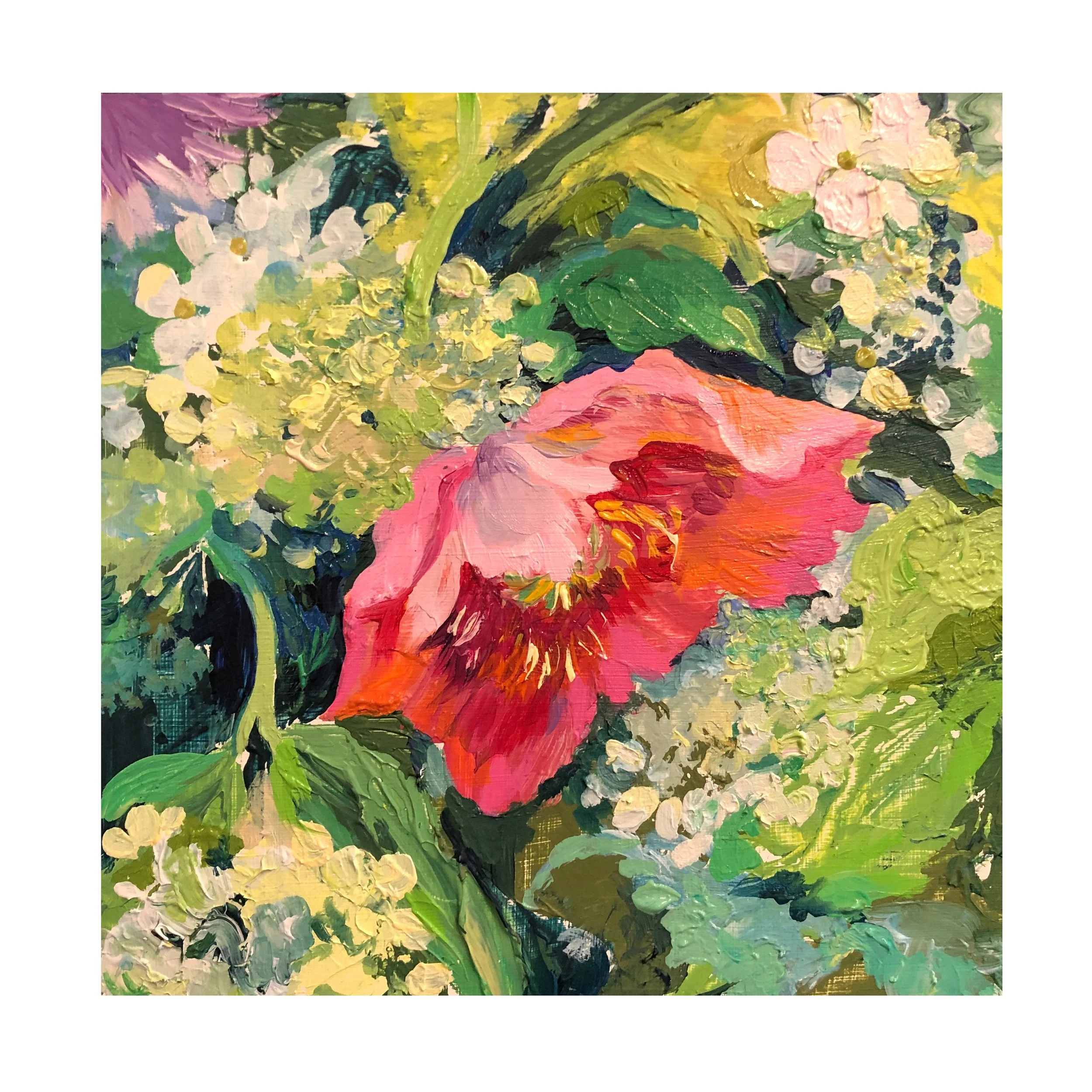 Small Original painting of flowers by well known artist Nel Whatmore ...
