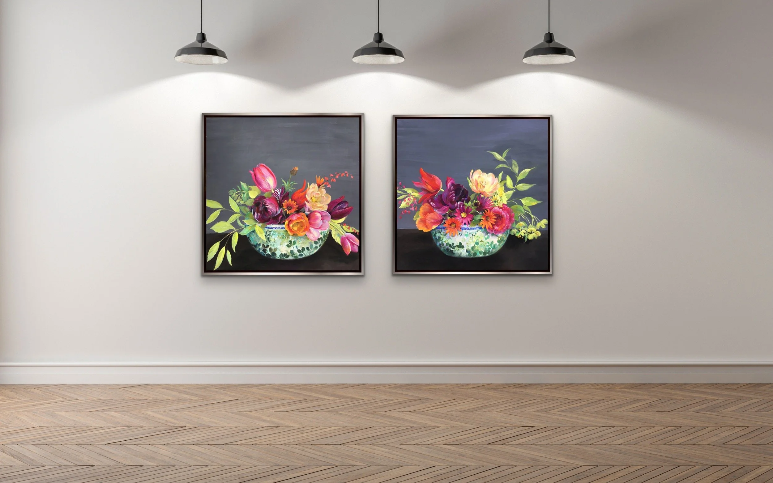 Beautiful Original Floral Painting of Tulips by Yorkshire Artist Nel ...