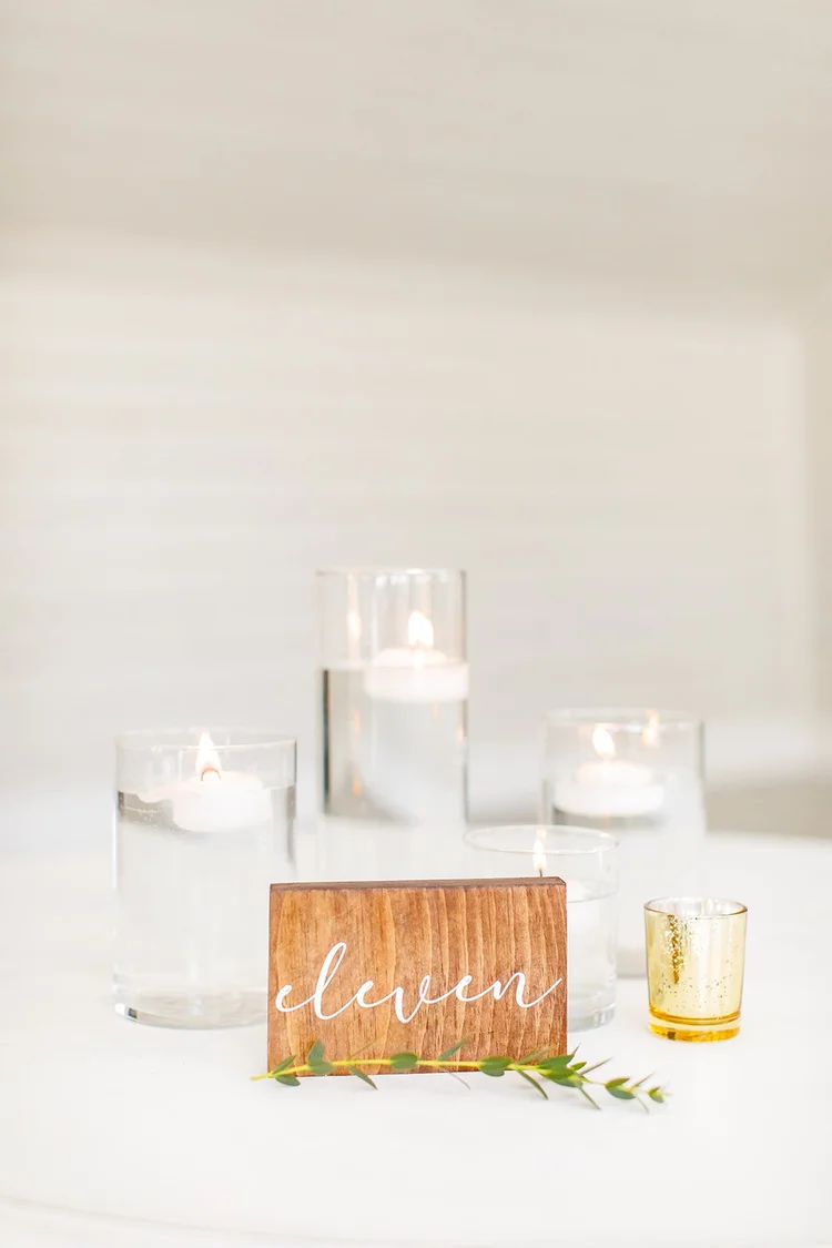 Table Numbers, Accent Signs + Sign Holders — Elysian Weddings & Events