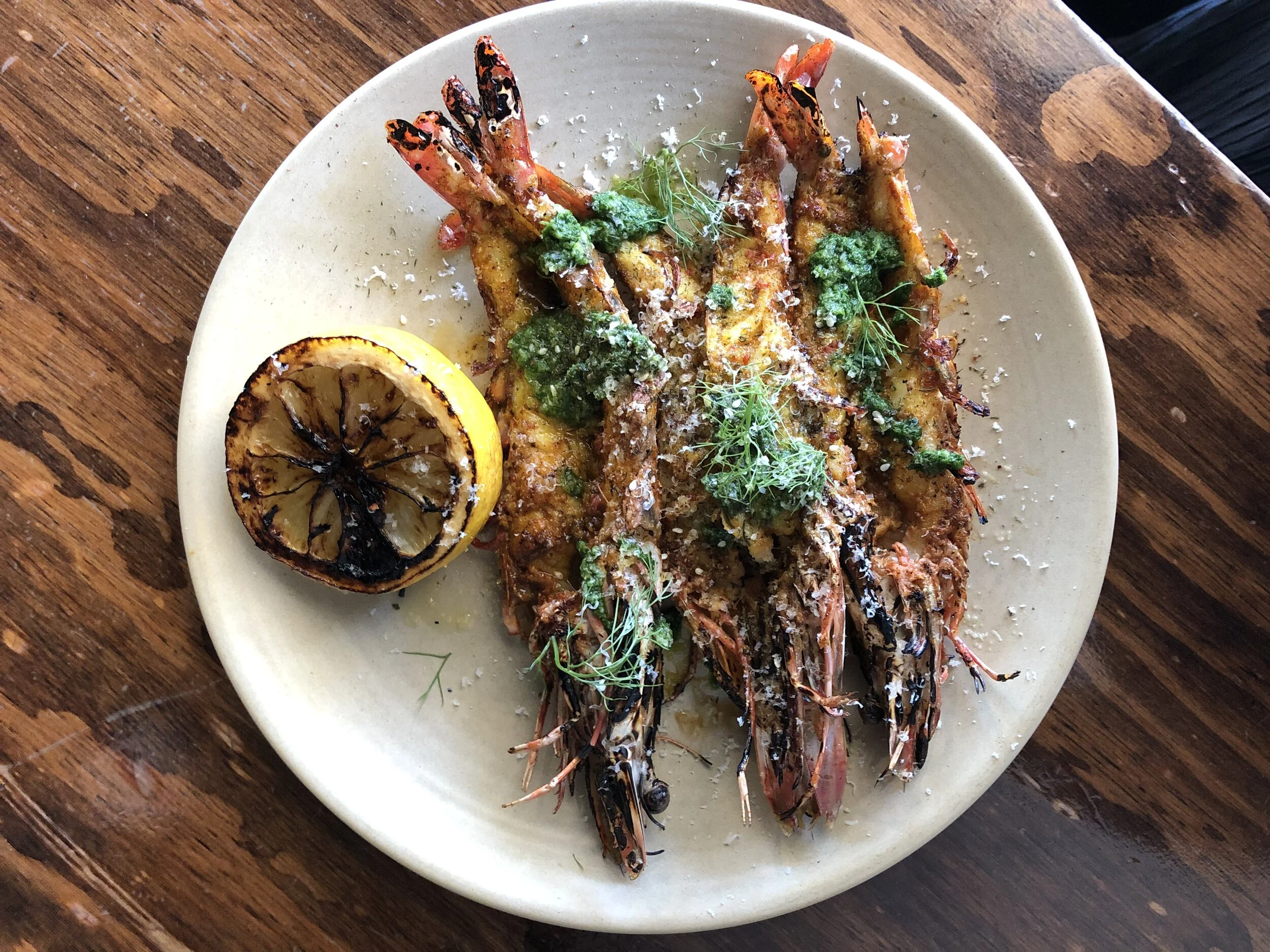 Moroccan Orange and Saffron Prawns with Chimichurri & Macadamia ...