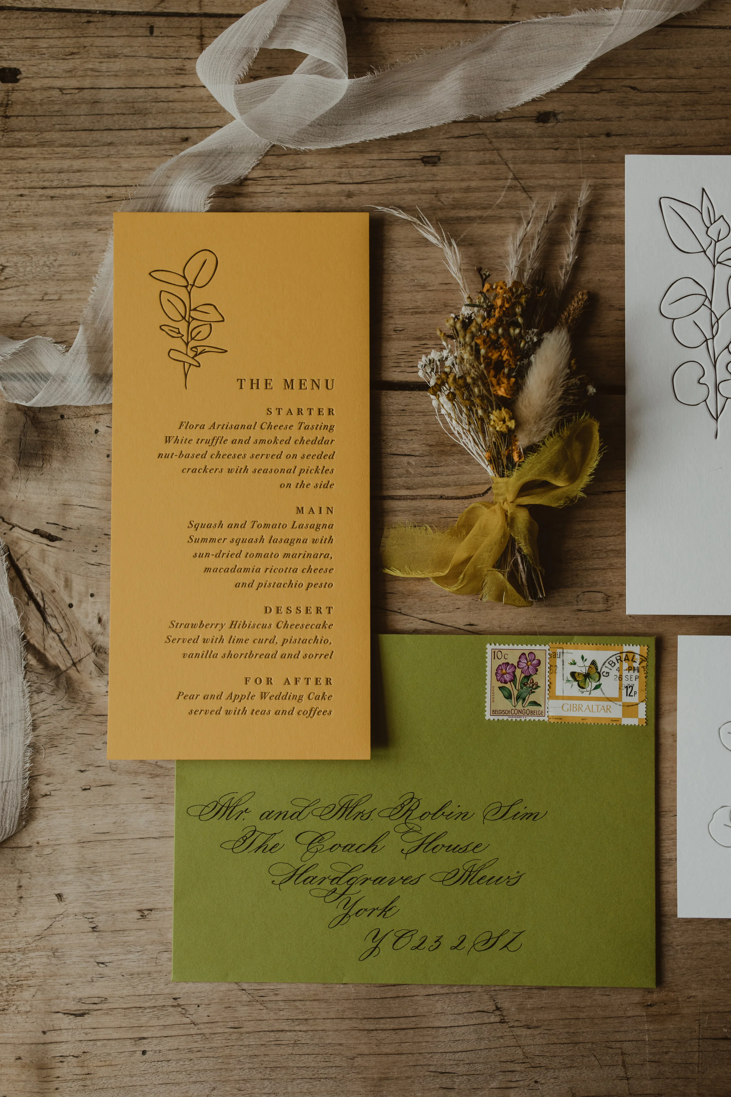 Feuille Letterpress Wedding Invitations and Stationery by Artcadia ...