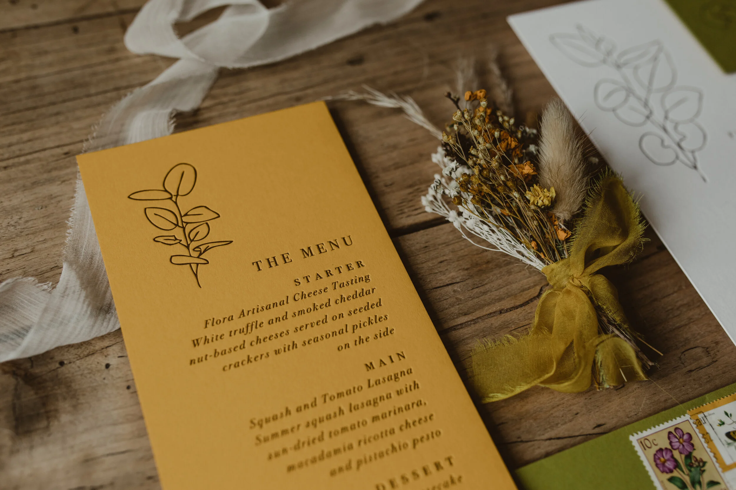 Feuille Letterpress Wedding Invitations and Stationery by Artcadia ...