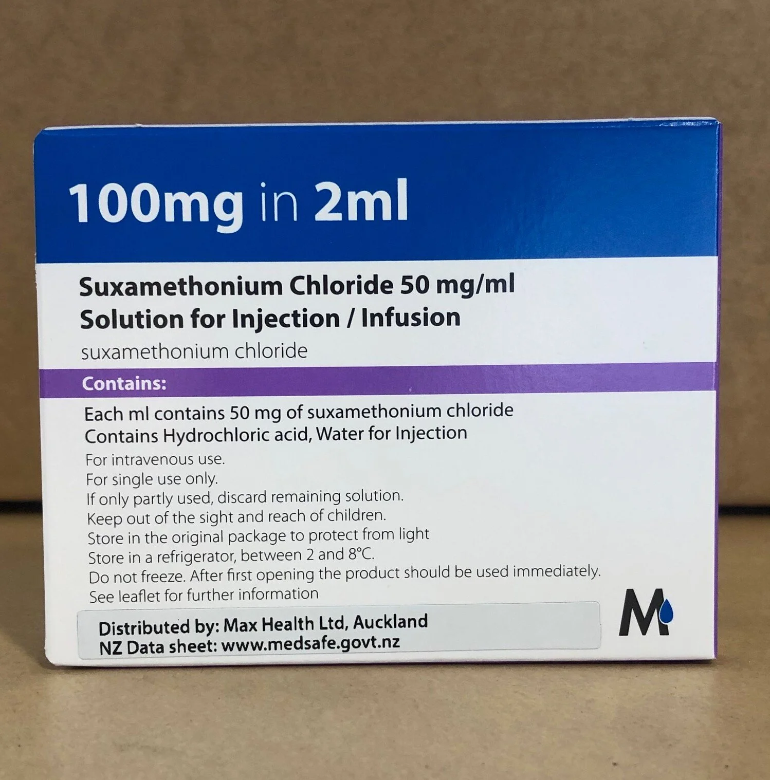 Suxamethonium Chloride 50mg/mL - New Tender Listing - Section H — Max ...