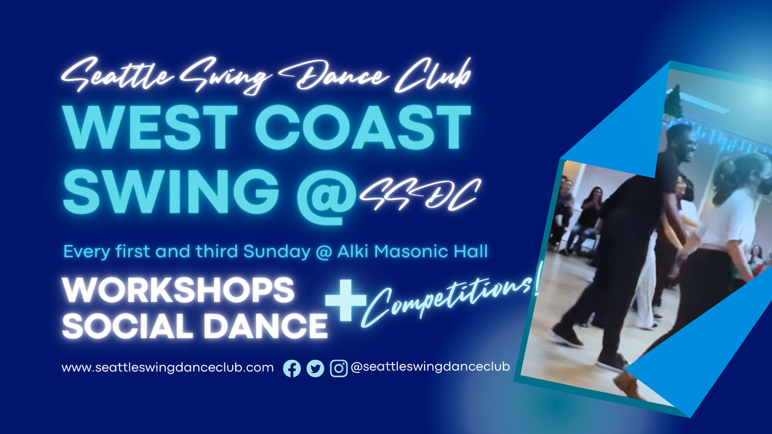 SSDC Sunday 1/21/2024 WCS Workshops, Social Dance & Competitions ...