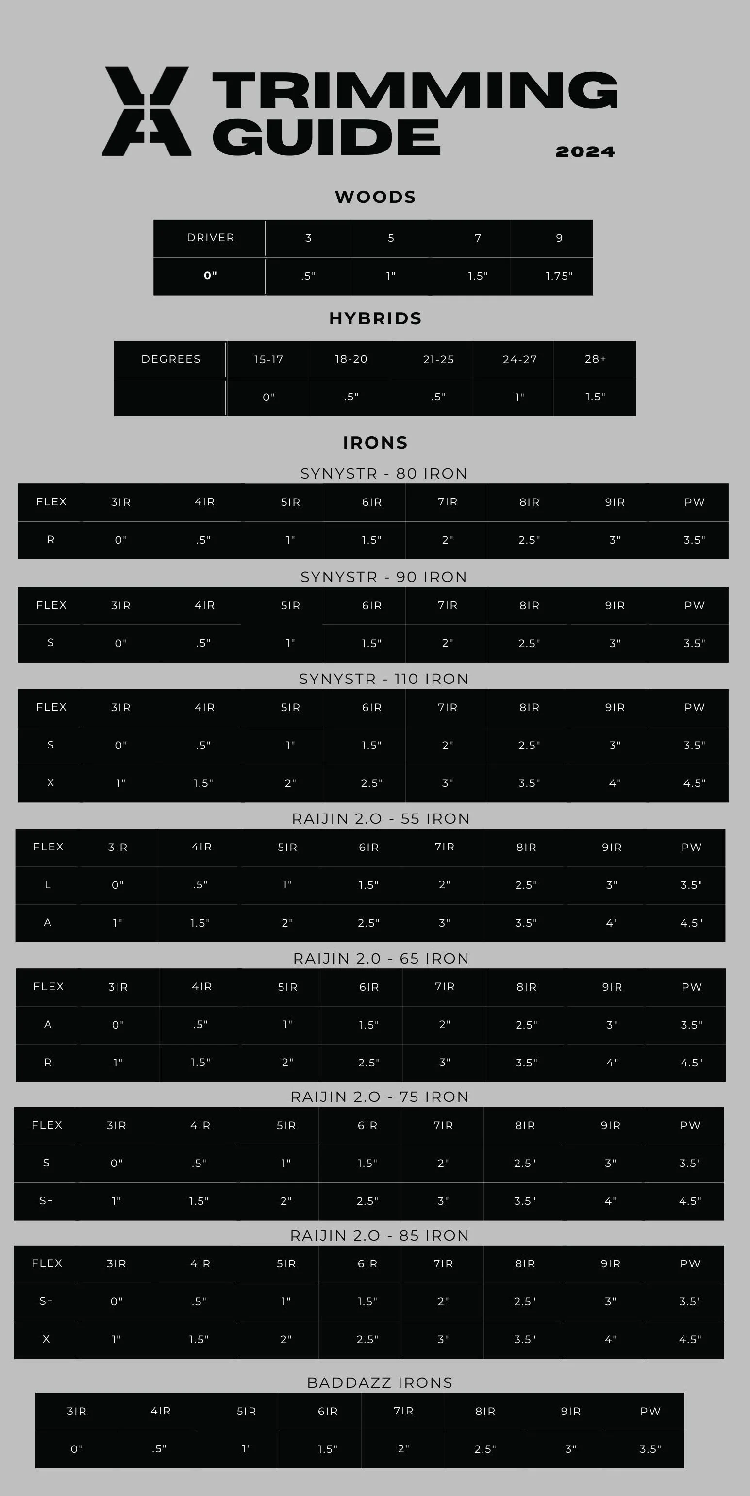 VA Performance Golf Shafts