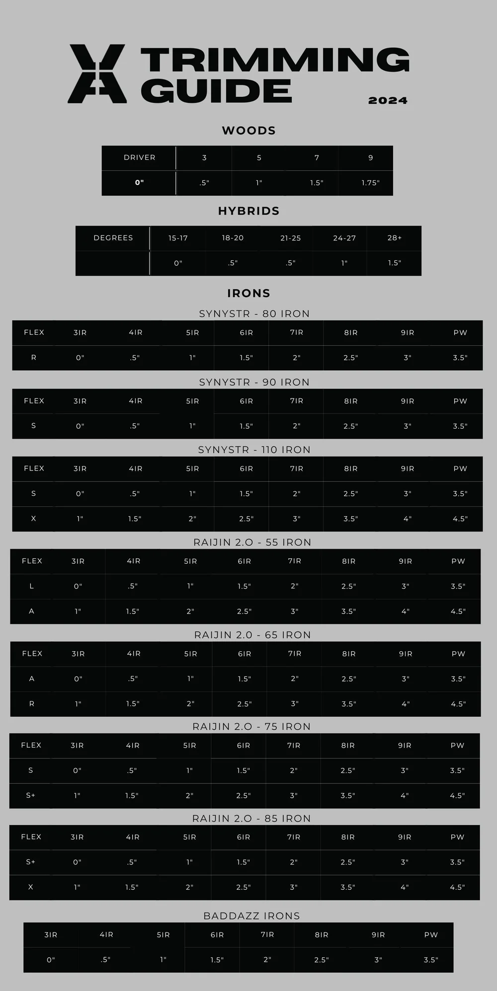 VA Performance Golf Shafts