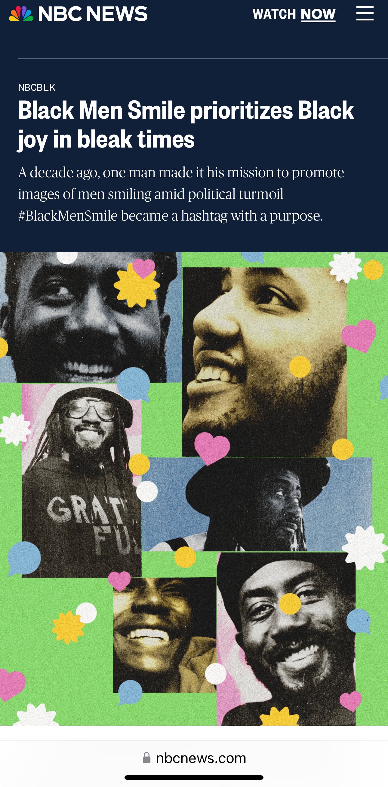 Black Men Smile Featured on NBC News | Celebrating Black Joy ...