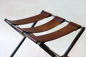 Steel & Leather Luggage Valet | Handcrafted Furniture by Jim Zivic ...
