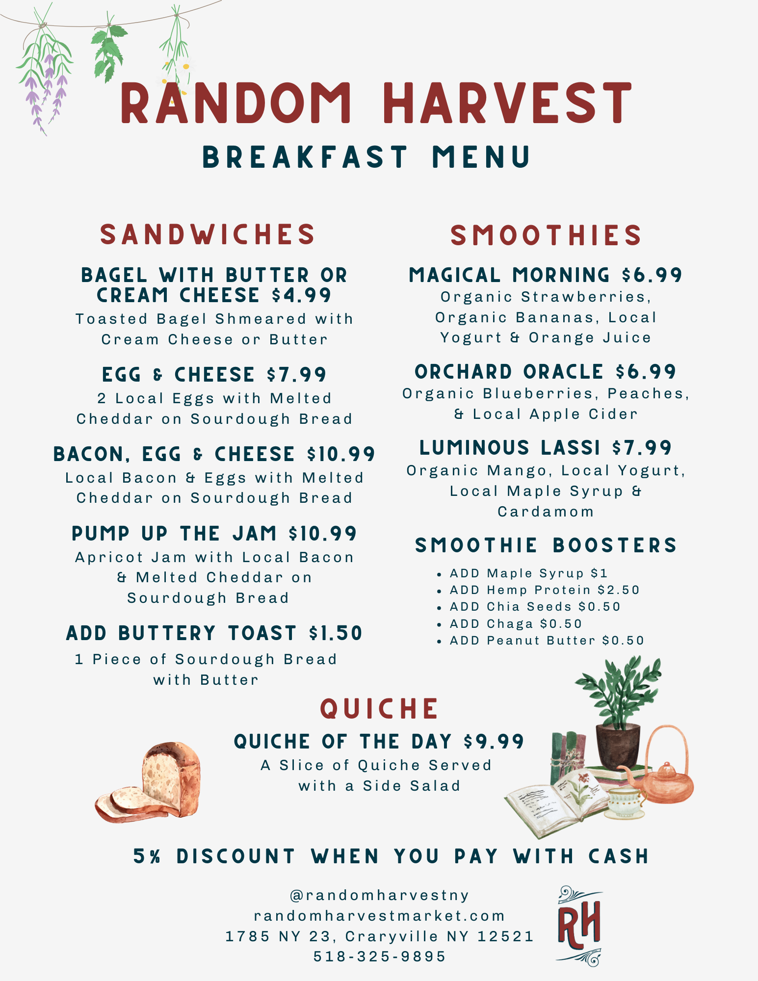 BREAKFAST MENU — Random Harvest