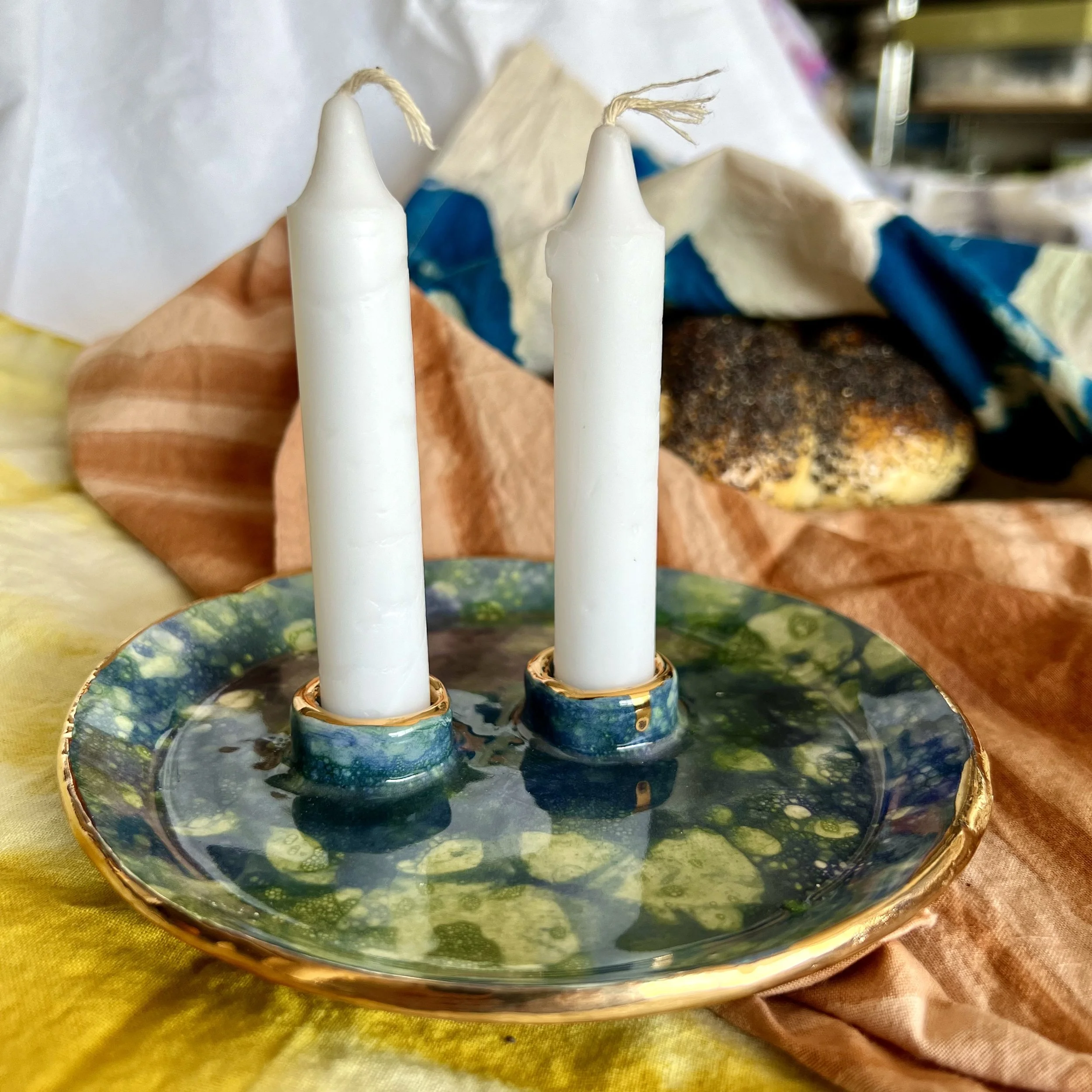 Miriam drip plate/candleholder — Bat Sarah Press