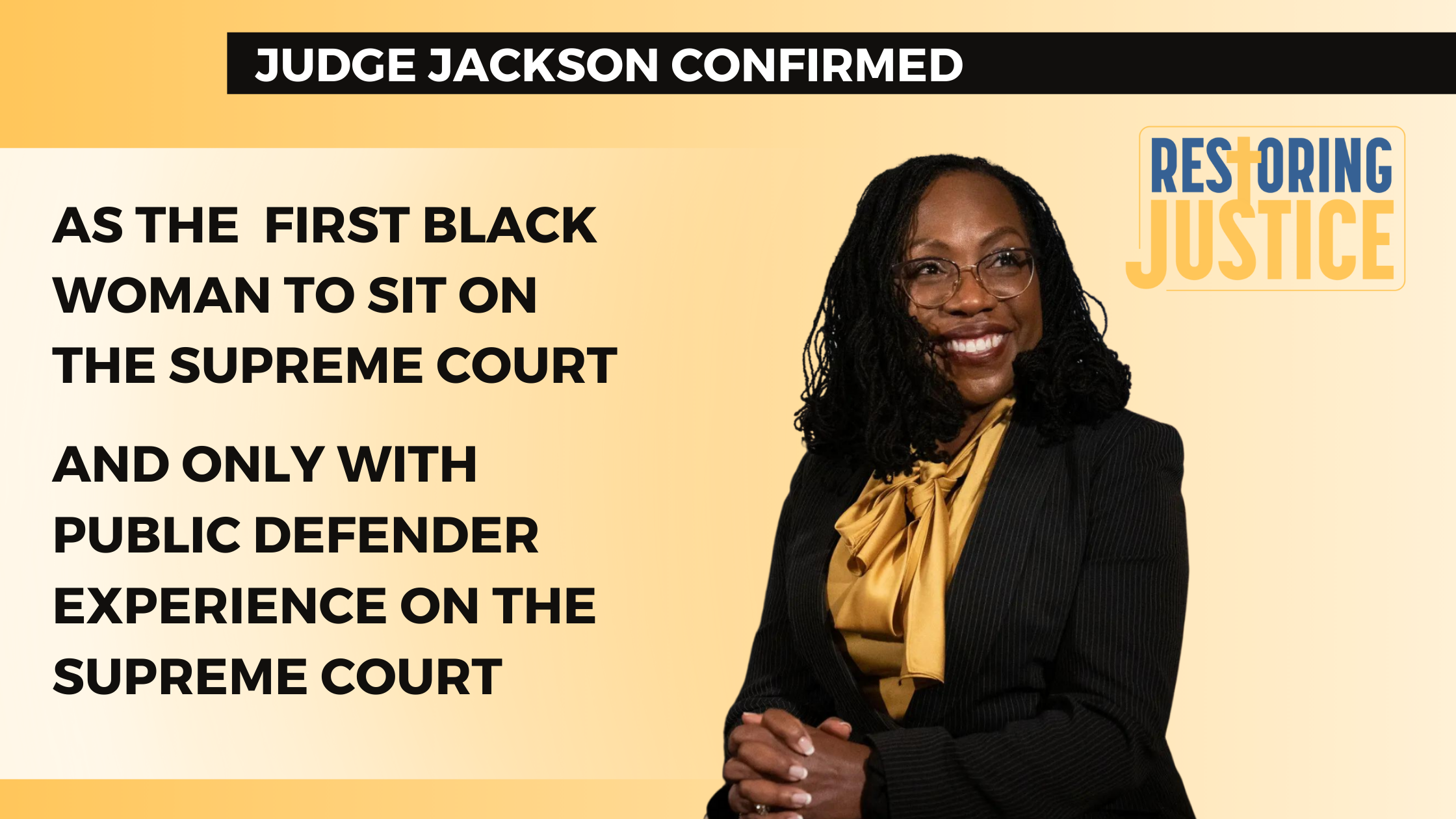 Judge Jackson the Public Defender — Restoring Justice