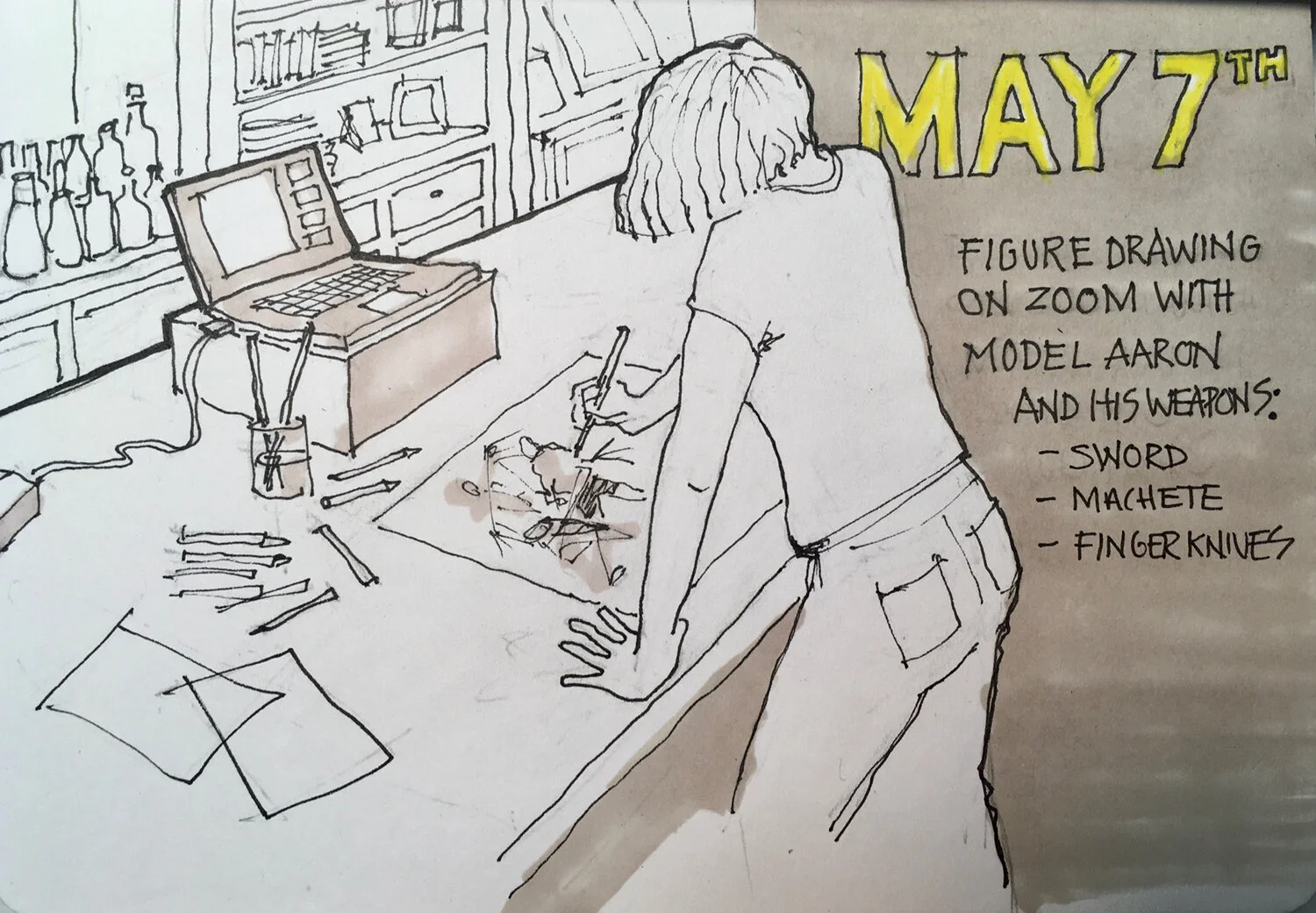 Zooming into the New Normal – Figure Drawing — Catherine Mackey — Artist