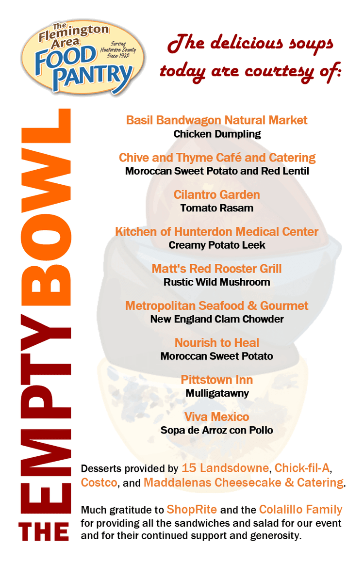 Empty Bowl — Flemington Food Pantry