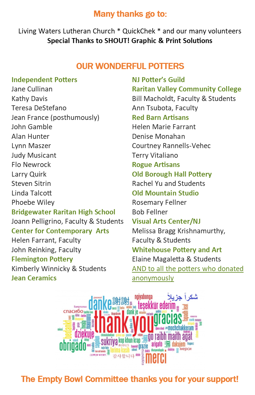 Empty Bowl — Flemington Food Pantry