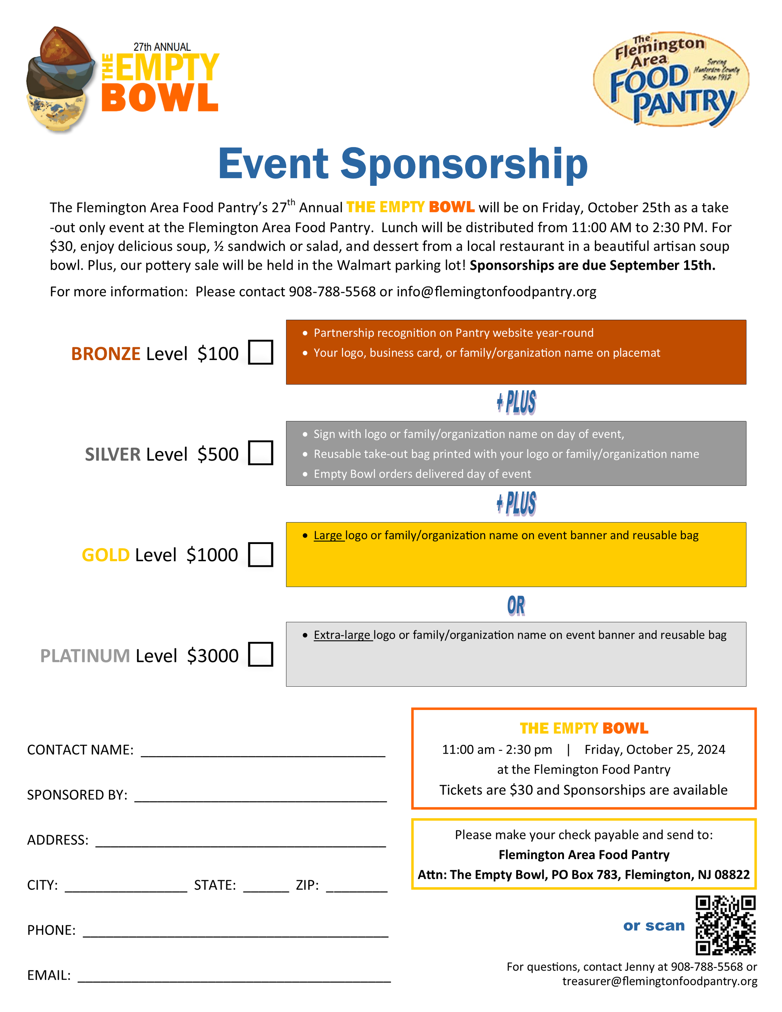 Empty Bowl — Flemington Food Pantry