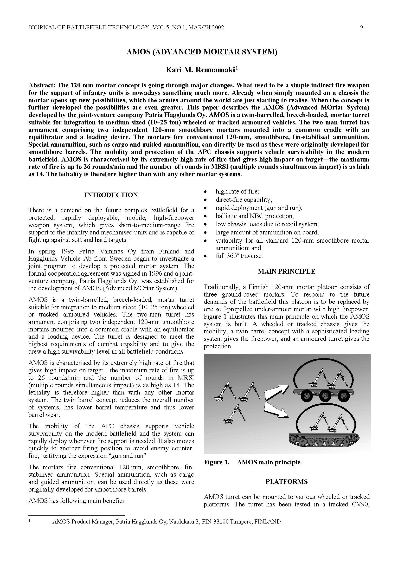 AMOS (Advanced Mortar System) — Argos Press