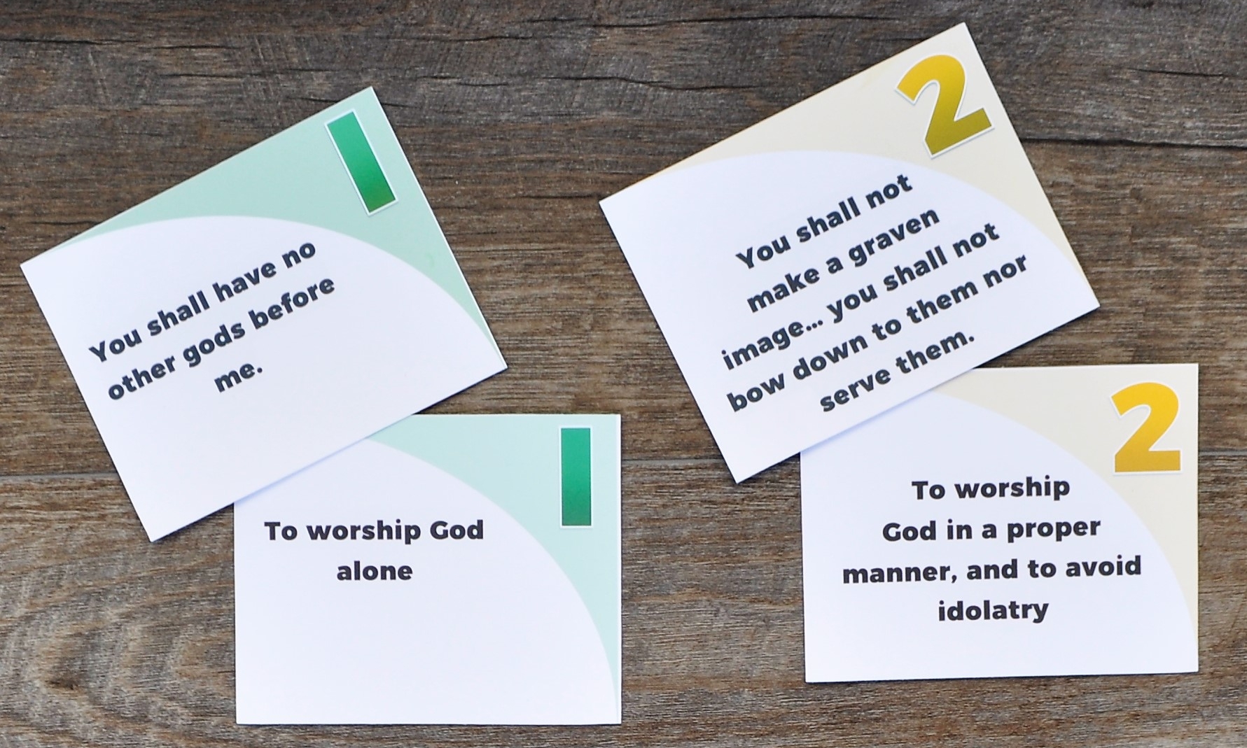 Ten Commandments - Matching Game (Based on the Children's Catechism ...