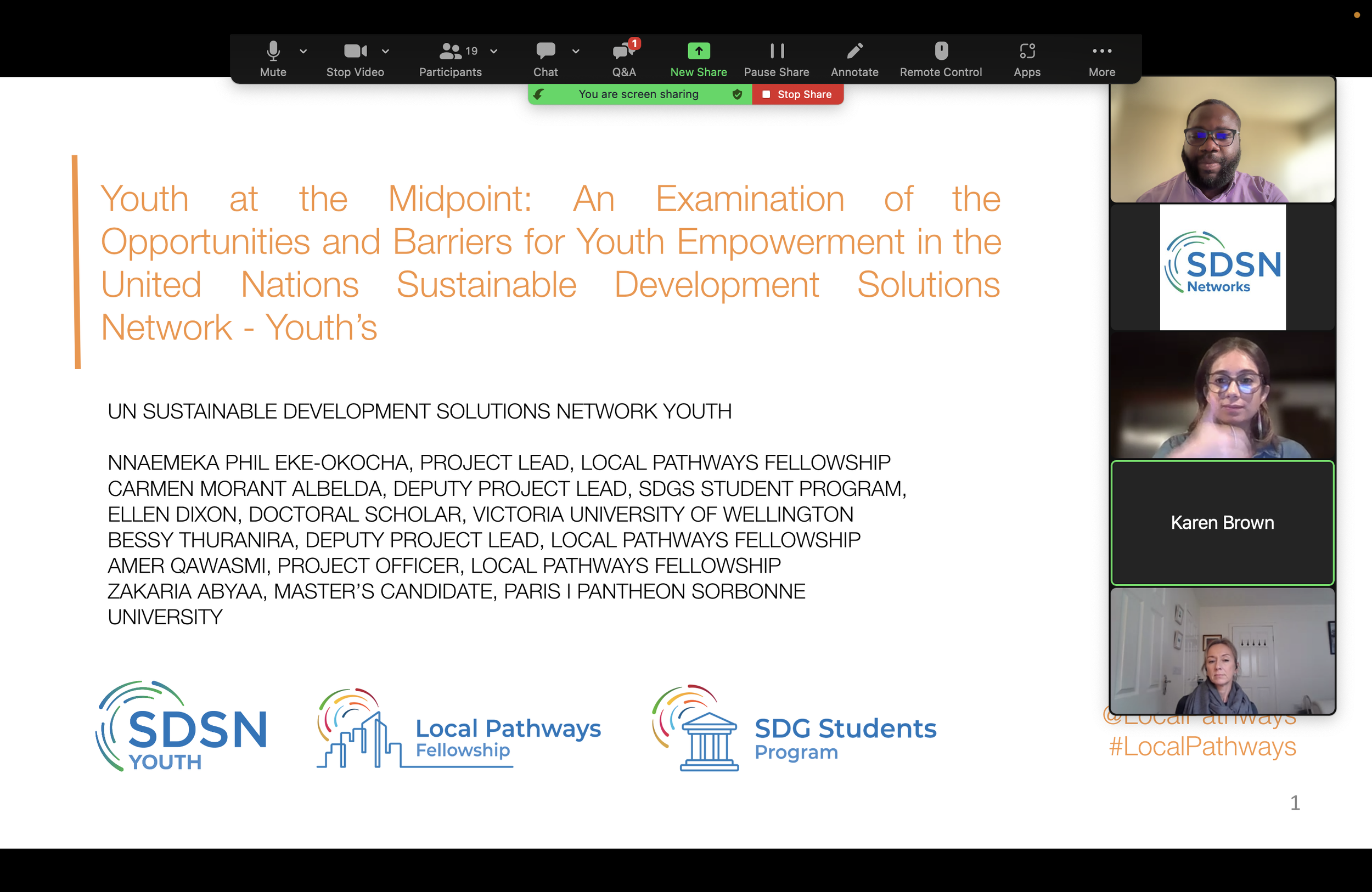 Local Pathways Fellowship at the United Nations General Assembly: A ...