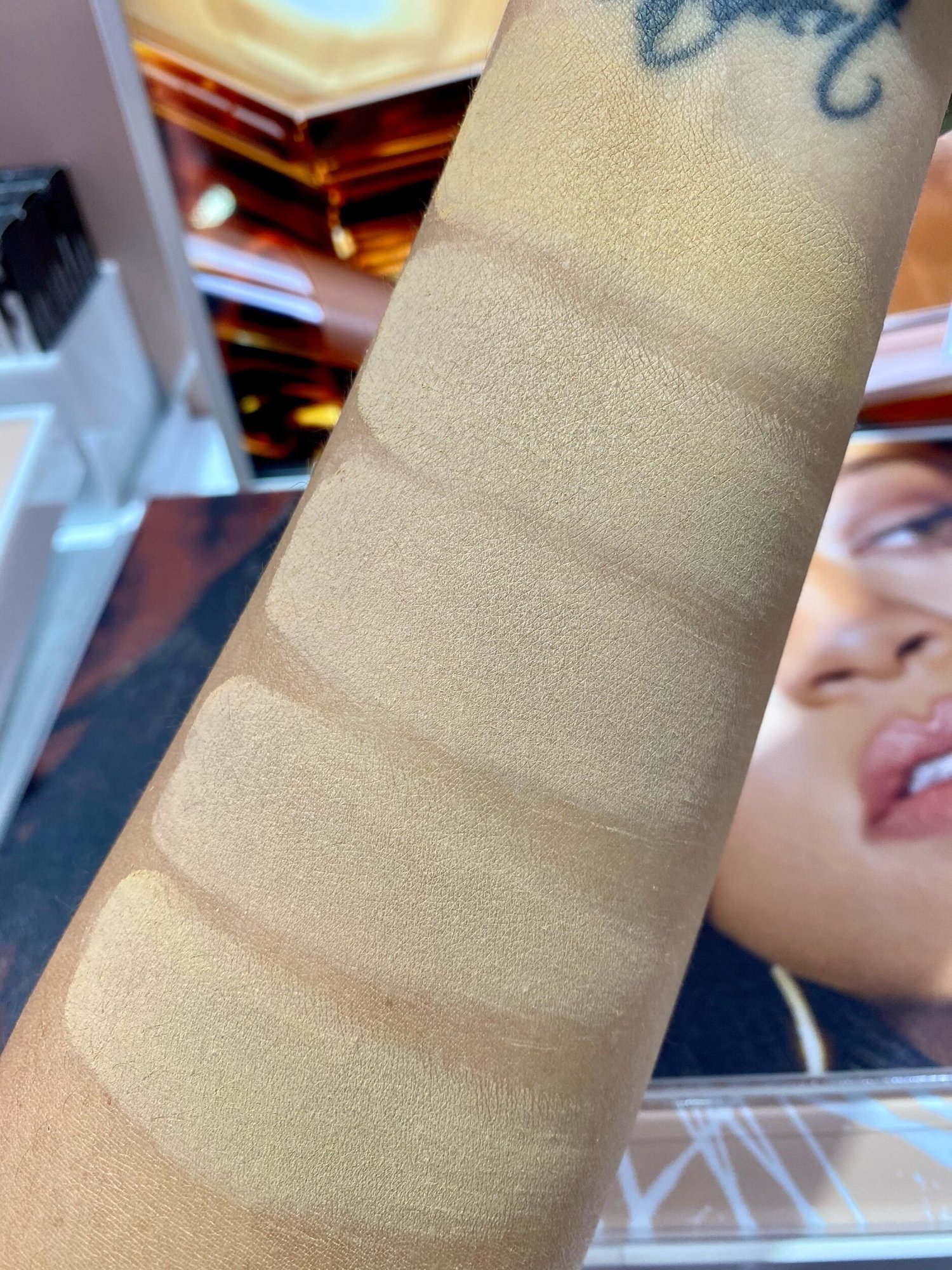 Fenty Beauty Pro Filt’r Soft Matte Powder Foundation Swatches of all ...