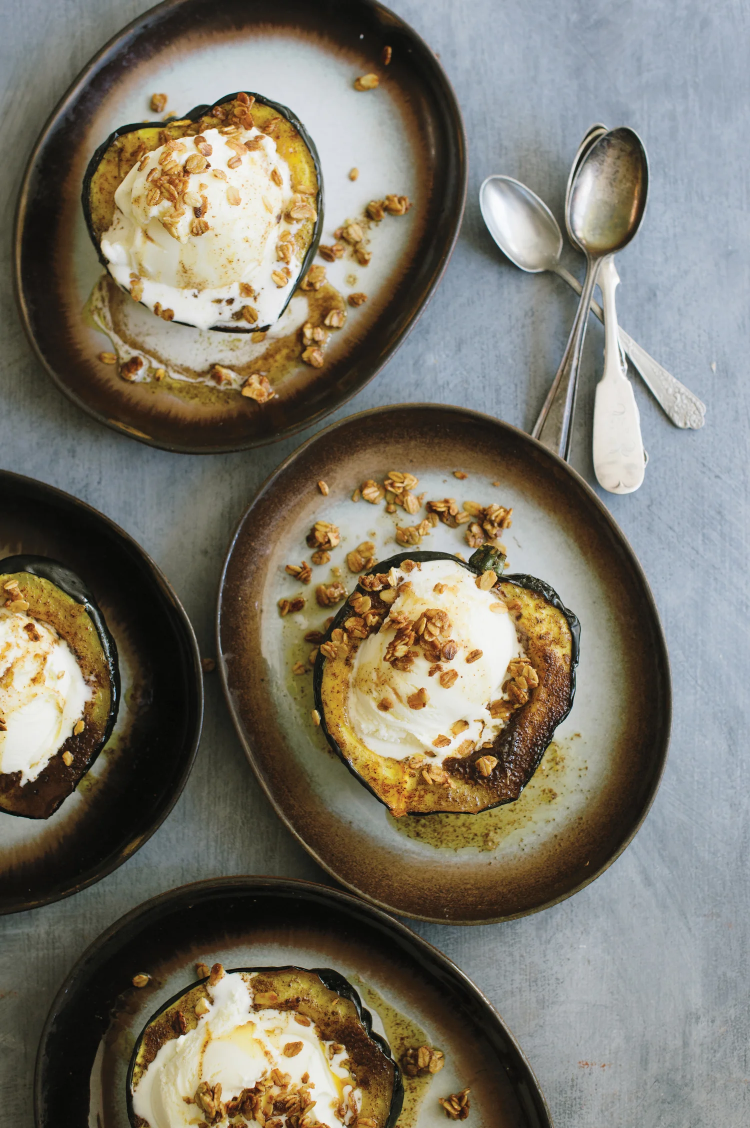 Roasted Acorn Squash with Vanilla Ice Cream and Fried Oats — Edible Boston