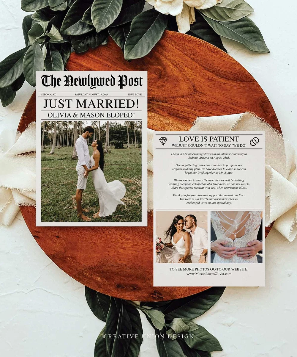 Elopement Announcements Made Easy: Stylish Ways to Share Your ‘We ...