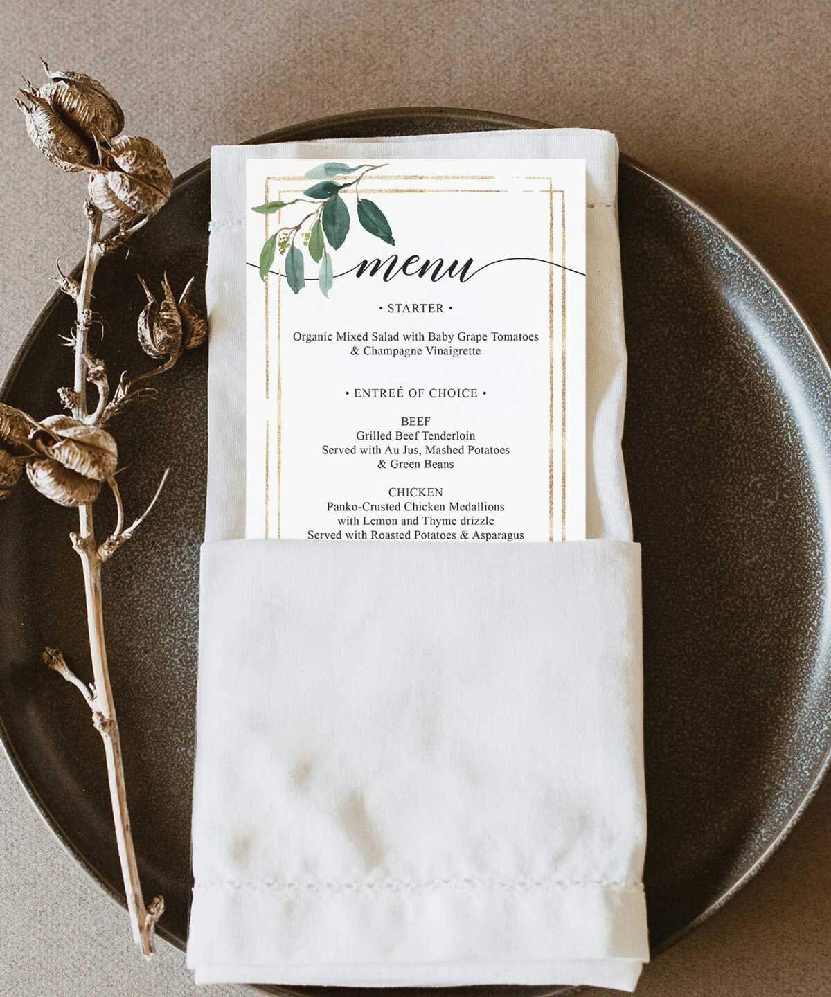 Wedding Day Welcome Signs, Ceremony Programs, Dinner Reception Menus ...