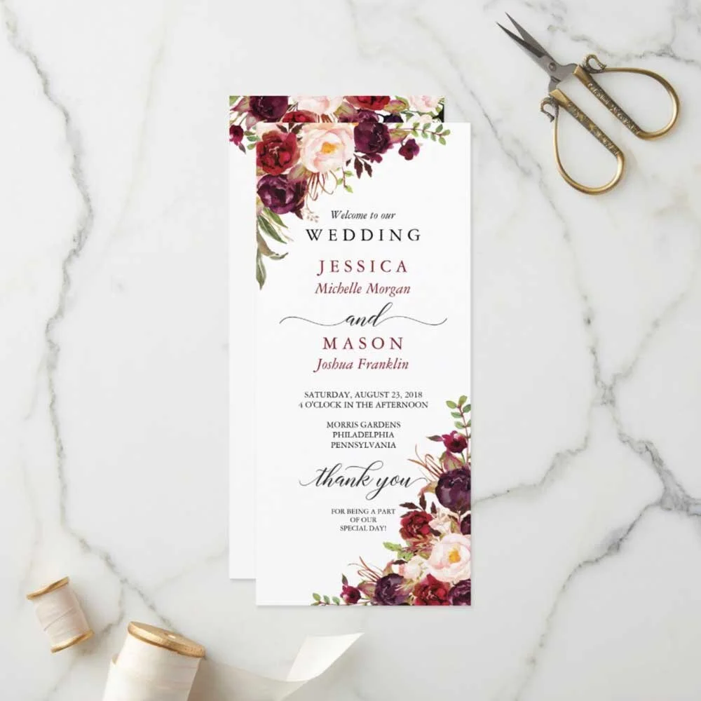Beautiful Wedding Program Ideas for Every Ceremony Style
