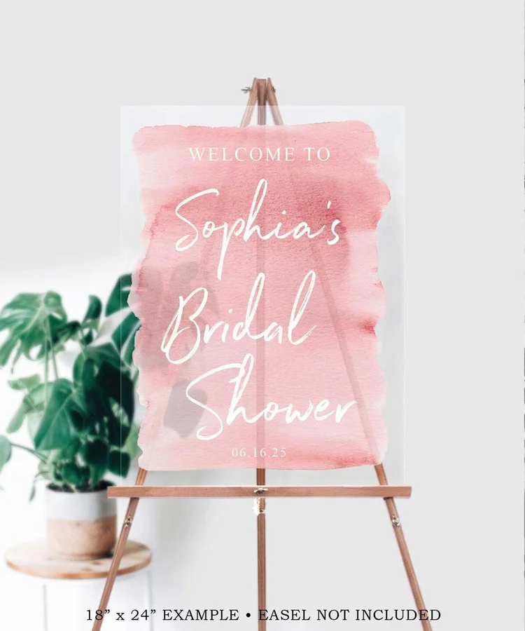 Acrylic and Foam Board Welcome Signs for Weddings, Bridal Showers and ...