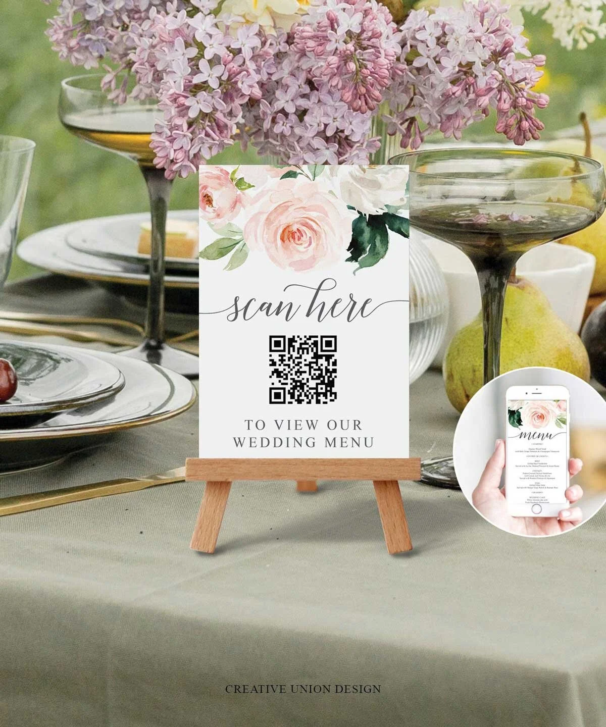 QR Code Wedding Welcome Signs, Programs & Menus | Pay Less For Printing ...
