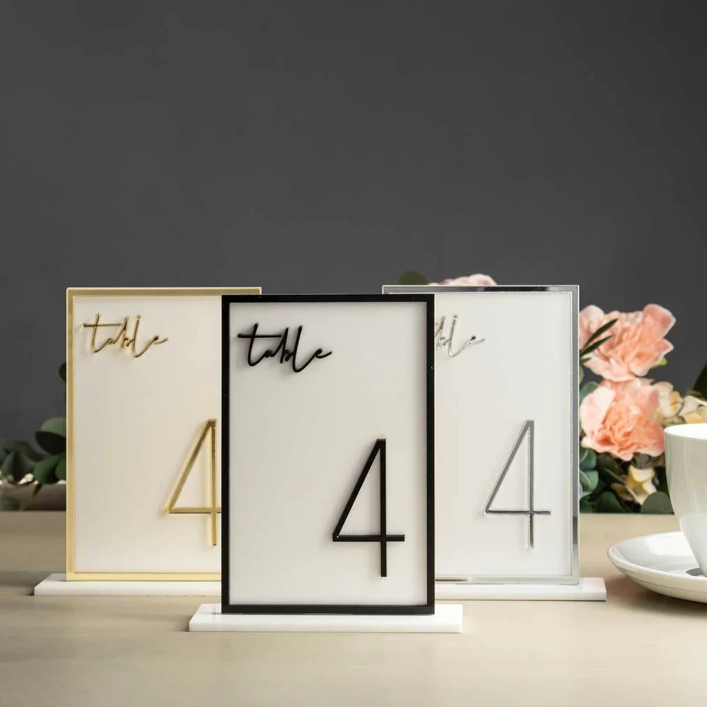 Wedding Table Number Ideas: Stylish Paper, Acrylic & DIY Designs to ...