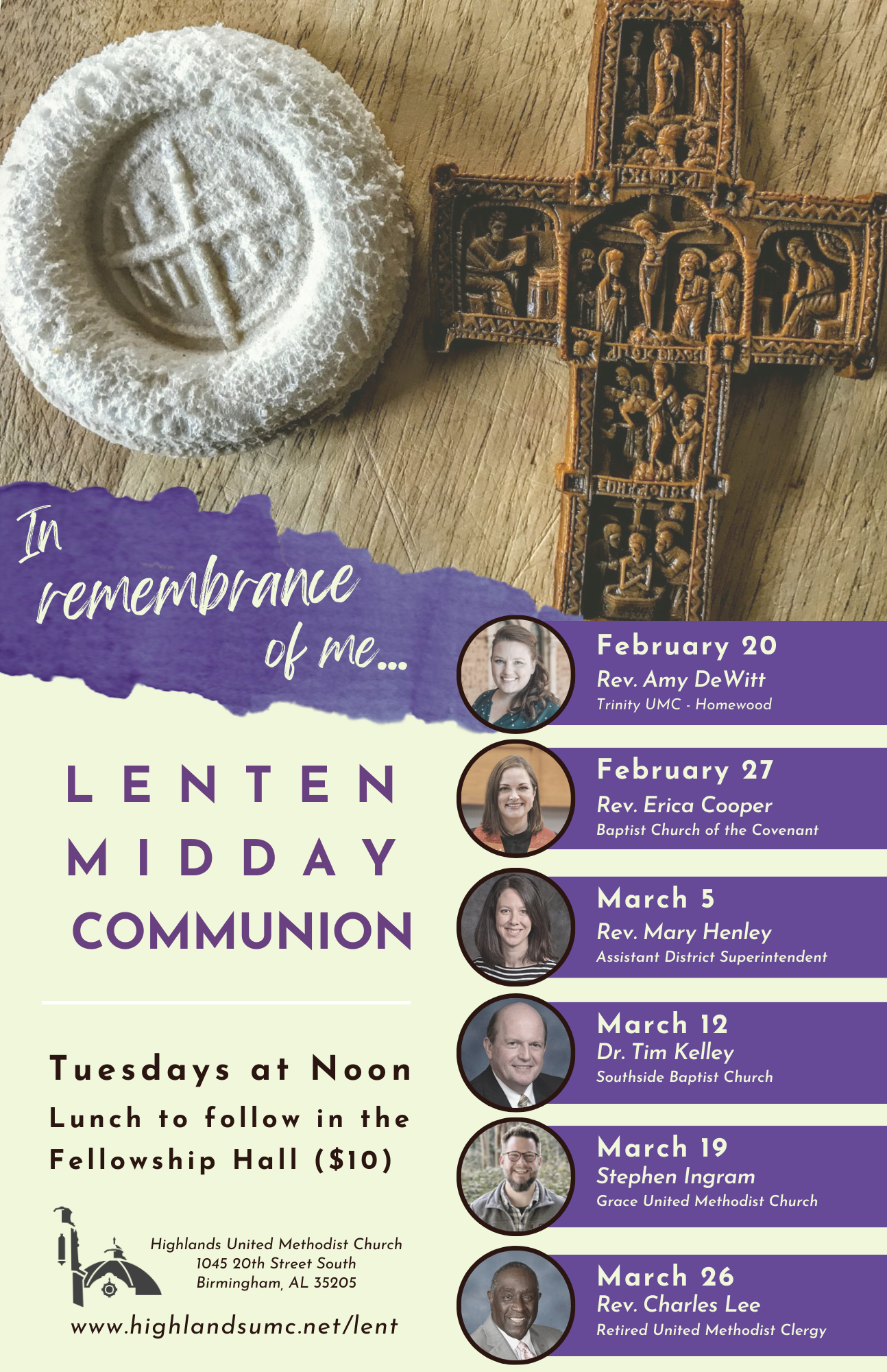 Lenten Midday Communion | Highlands United Methodist Church